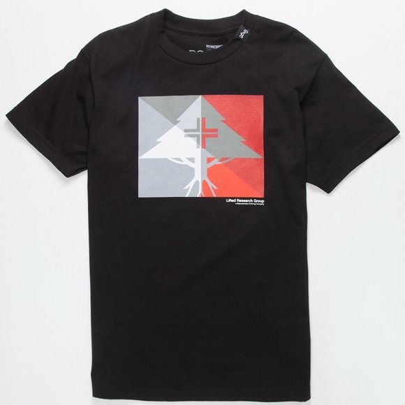 Lrg | Shirts | Lifted Research Group Mens Lrg Shaded Tree Black Shirt New Small | Poshmark